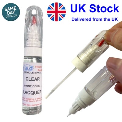 Clear Lacquer Coat For Car Paint Touch Up Pen 20ML Brush Scratch Chip ...