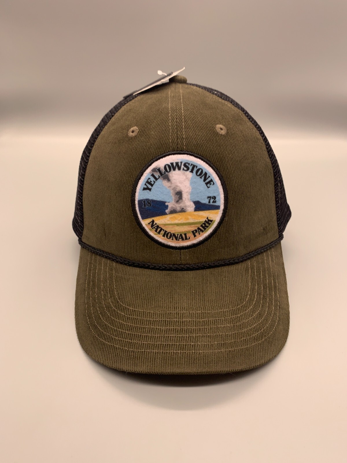 Yellowstone National Park Hat Cap Black Corduroy Trucker 1872 Landmark ...