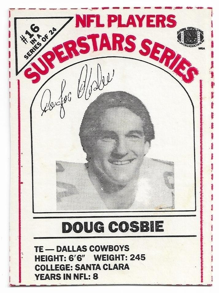 DOUG COSBIE 1986 NFL Superstars Series Milk Football card Dallas ...