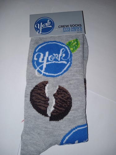 YORK PEPPERMINT PATTY CREW SOCKS SIZE 6-12 | eBay