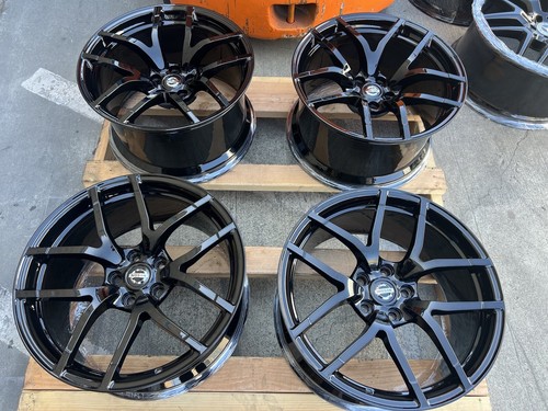 19” NISSAN 370Z 370 Z NISMO V2 RAYS FORGED BLACK WHEELS RIMS STOCK ...