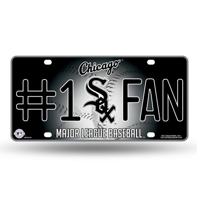 CHICAGO WHITE SOX #1 FAN CAR TRUCK TAG LICENSE PLATE MLB BASEBALL METAL ...