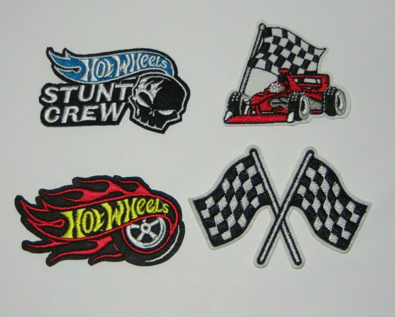 HOT WHEELS STUNT CREW Embroidered Sew/Iron On Superior Patch Set Of 4 ...