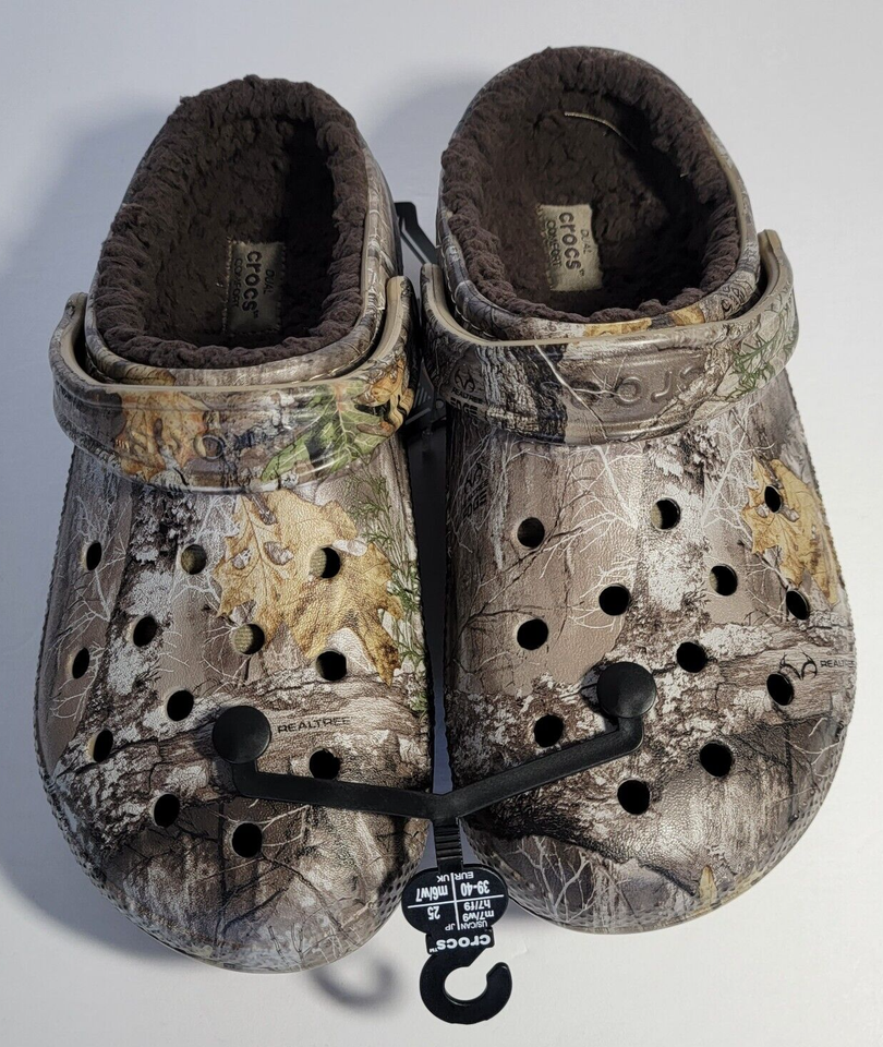 Crocs Classic Lined Realtree Edge Camo Clogs Size Men's 7 Women's 9 ...