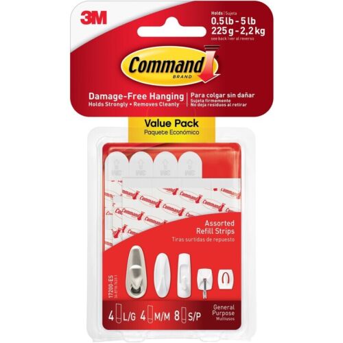 Command Adhesive Assorted Refill Strips x 16 (17200) | eBay