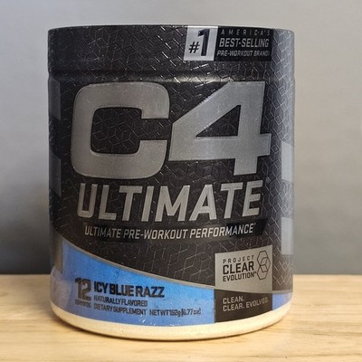 Cellucor C4 - Ultimate Pre-Workout Icy Blue Razz, 6.77oz (12 Servings ...