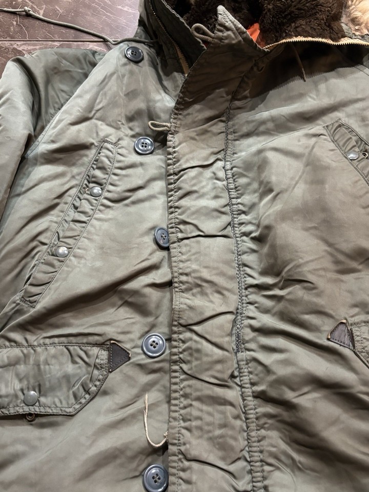Vintage N-3B Military Green Parka Jacket Men’s Size XL | eBay