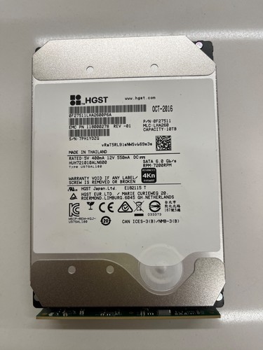 HGST HelioSeal Ultrastar He10 10TB HDD, SATA, 3.5" Internal Desktop ...
