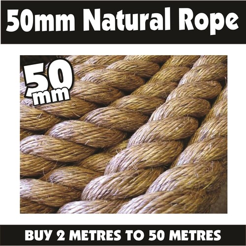 Sisal Rope 50mm Natural Fibre Hemp Manila Jute - Boardwalk Jetty Bridge ...