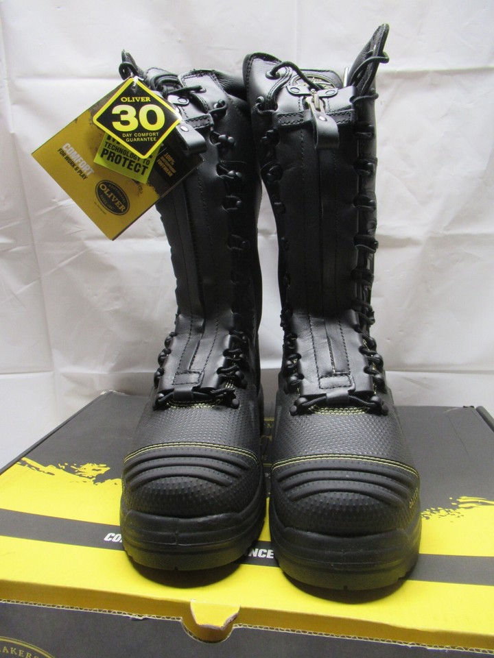 14" Mining Boot with Metatarsal Guard Black Size 10.0 Oliver Bootmakers ...