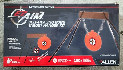 EZ AIM Self-Healing Gong Shooting Target & Hanger Kit - Range Ready NEW ...