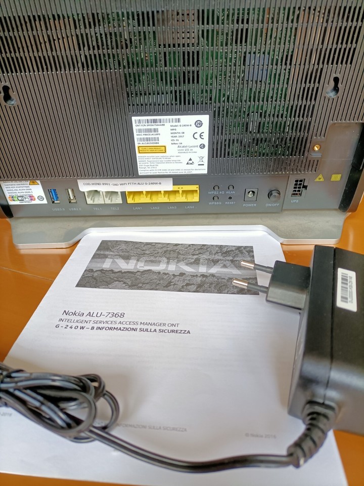 Modem Router Nokia G-240W-B Fibra FTTH Wi-Fi 1000 Mbps | eBay