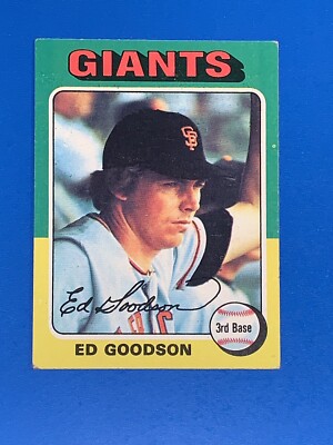 1975 Topps Ed Goodson Baseball Card #322 San Francisco Giants Set Break ...