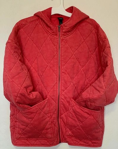 Hooded Quilted Jacket - Wild Fable™ Coral PINK Size S Women's Coats ...