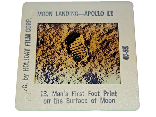 Vtg Moon Landing Apollo 11 Slide Man's First Foot Print on the Moon Surface #13 | eBay