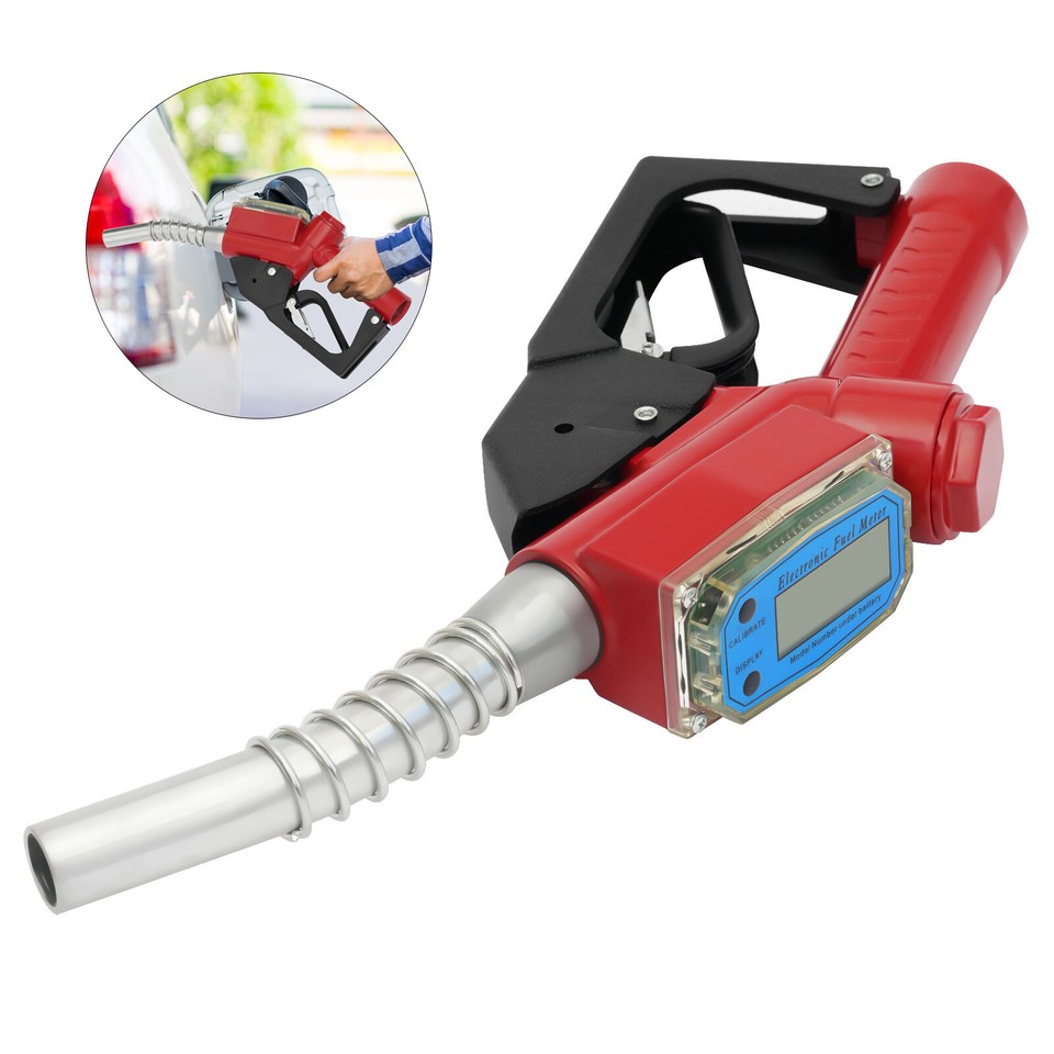 1" Fuel Gun Nozzle Oil Delivery Gun Automatic Padlock Gasoline Petrol ...