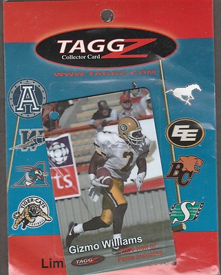 2006 CFL TAAGZ HENRY "GIZMO" WILLIAMS EDMONTON ESKIMOS CARD RARE 1 OF ...