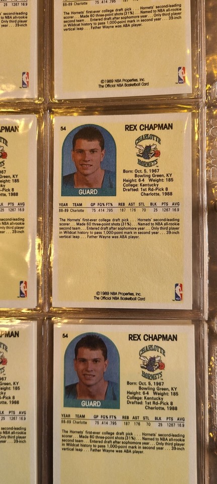 1989 NBA Hoops #54 Rex Chapman Rookie Card Hornets basketball card | eBay
