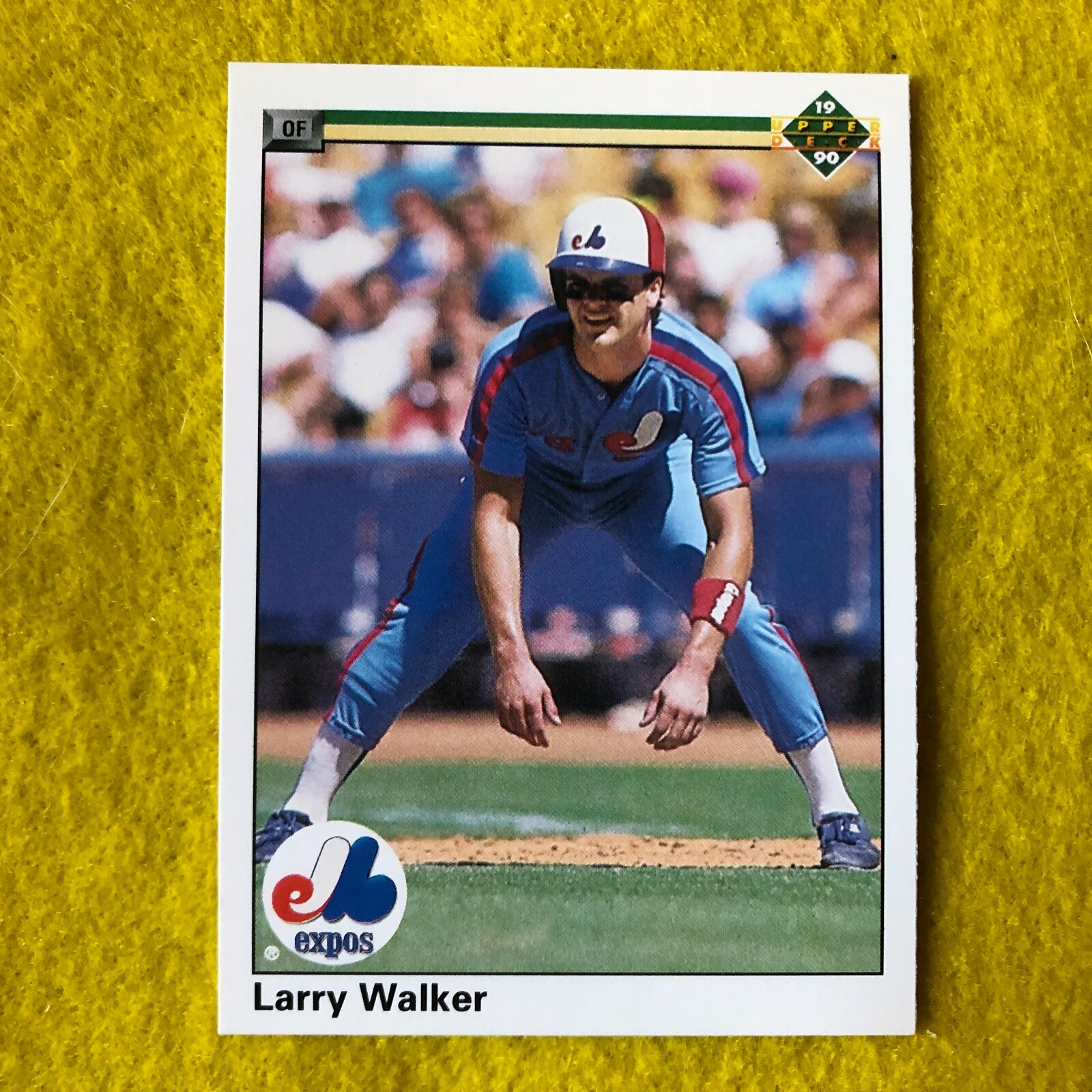 LARRY WALKER , ROCKIES , 1990 UPPER DECK MLB , ROOKIE BASEBALL CARD ...