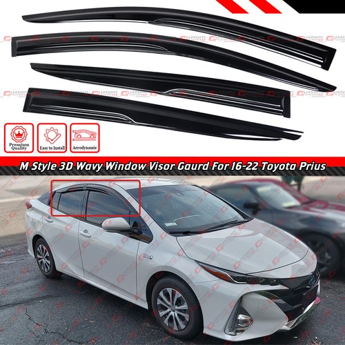 FOR 2016-2022 TOYOTA PRIUS JDM M STYLE 3D AERO WINDOW VISOR RAIN GUARD ...