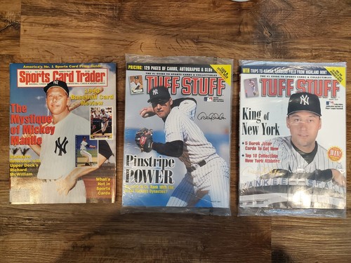 Lot of 3 TUFF STUFF Magazine Derrick Jeter Sealed New York Yankees Mantle | eBay