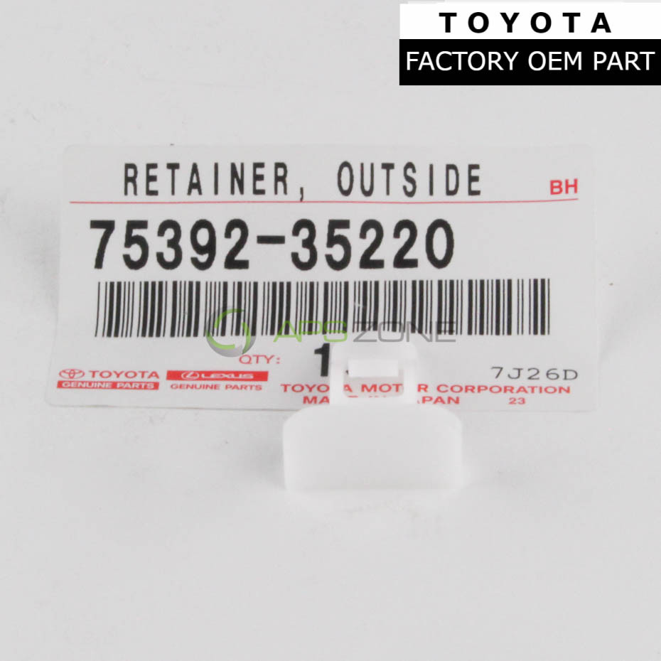GENUINE TOYOTA CAMRY SCION iM LOWER RETAINER SUB FRONT BUMPER OEM 75392 ...