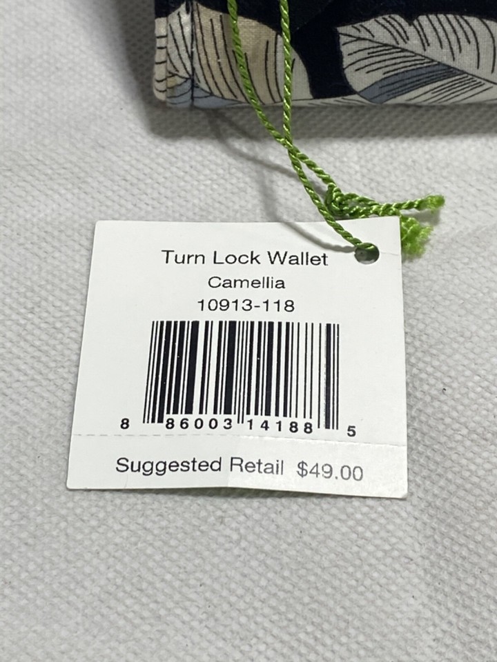 Vera Bradley Camellia Pattern Turn-Lock Wallet | eBay
