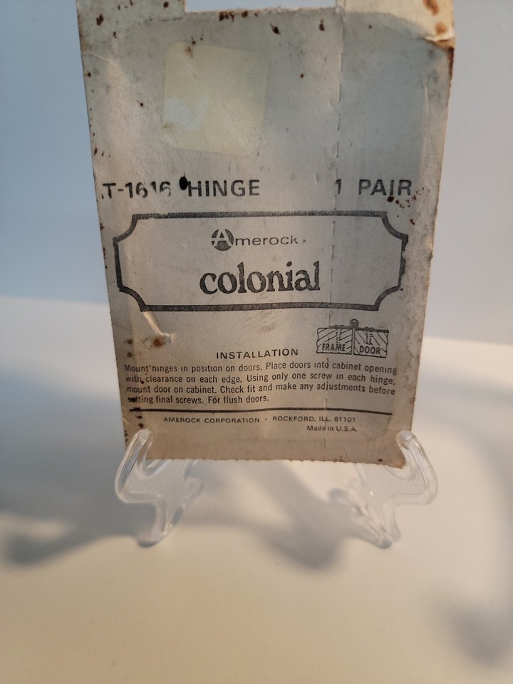 Amerock Colonial T-1616-MC Hinge Machine Antique Black color. 1 Pair | eBay