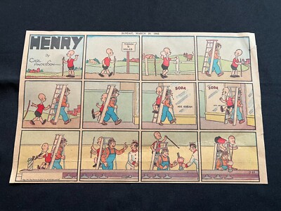 #H01 HENRY by Carl Anderson Sunday Half Page Comic Strip March 29, 1942 ...