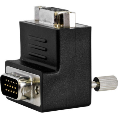 Pro.2 PA4305 VGA Right Angle Adaptor Up Facing HDB 15Pin Plug to 15Pin ...