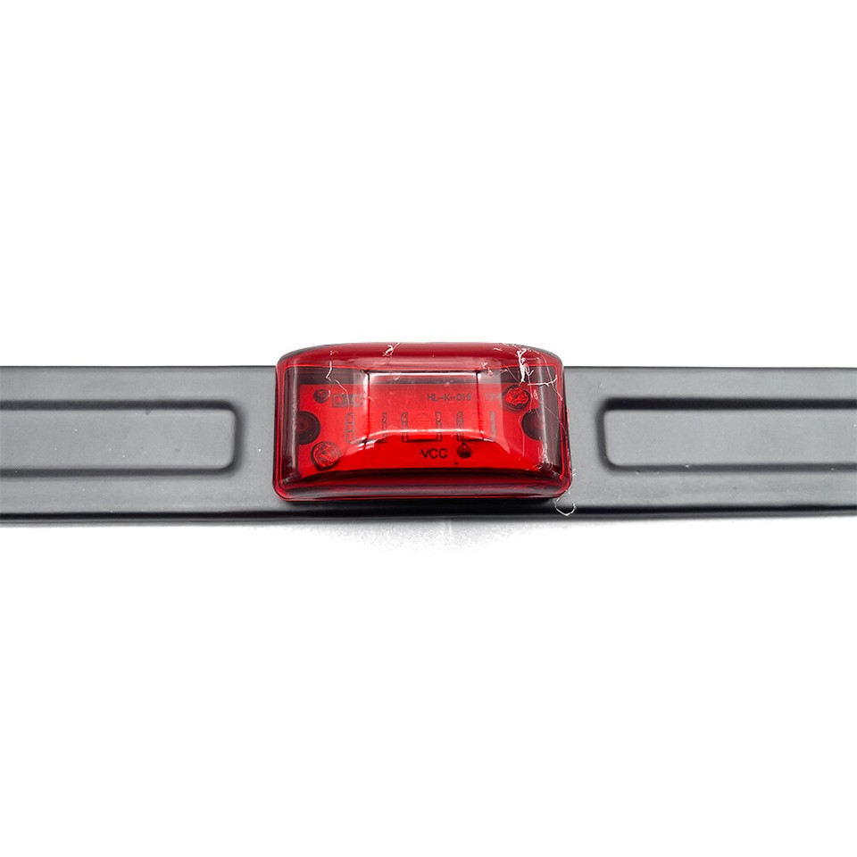 Red LED Stainless Rear Clearance ID Marker Light Bar Truck Trailer Tail ...