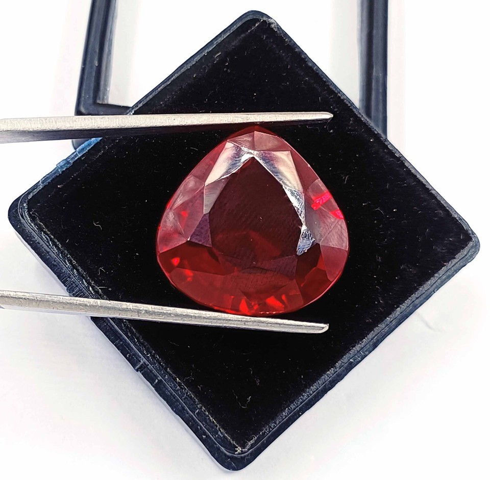 100% Natural Blood Red Ruby 42 Ct EGL Certified Pear Cut Loose Gemstone AKR | eBay