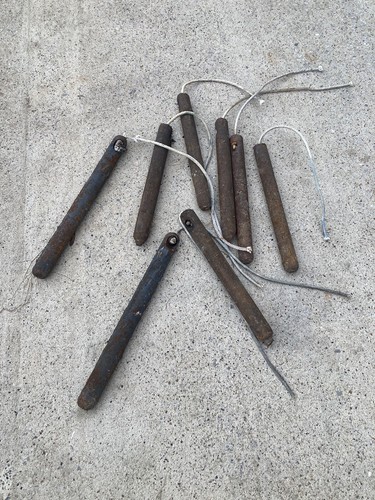 Job Lot Of 8 Antique Cast Sash Window Weights Chain Harrow Weights | eBay