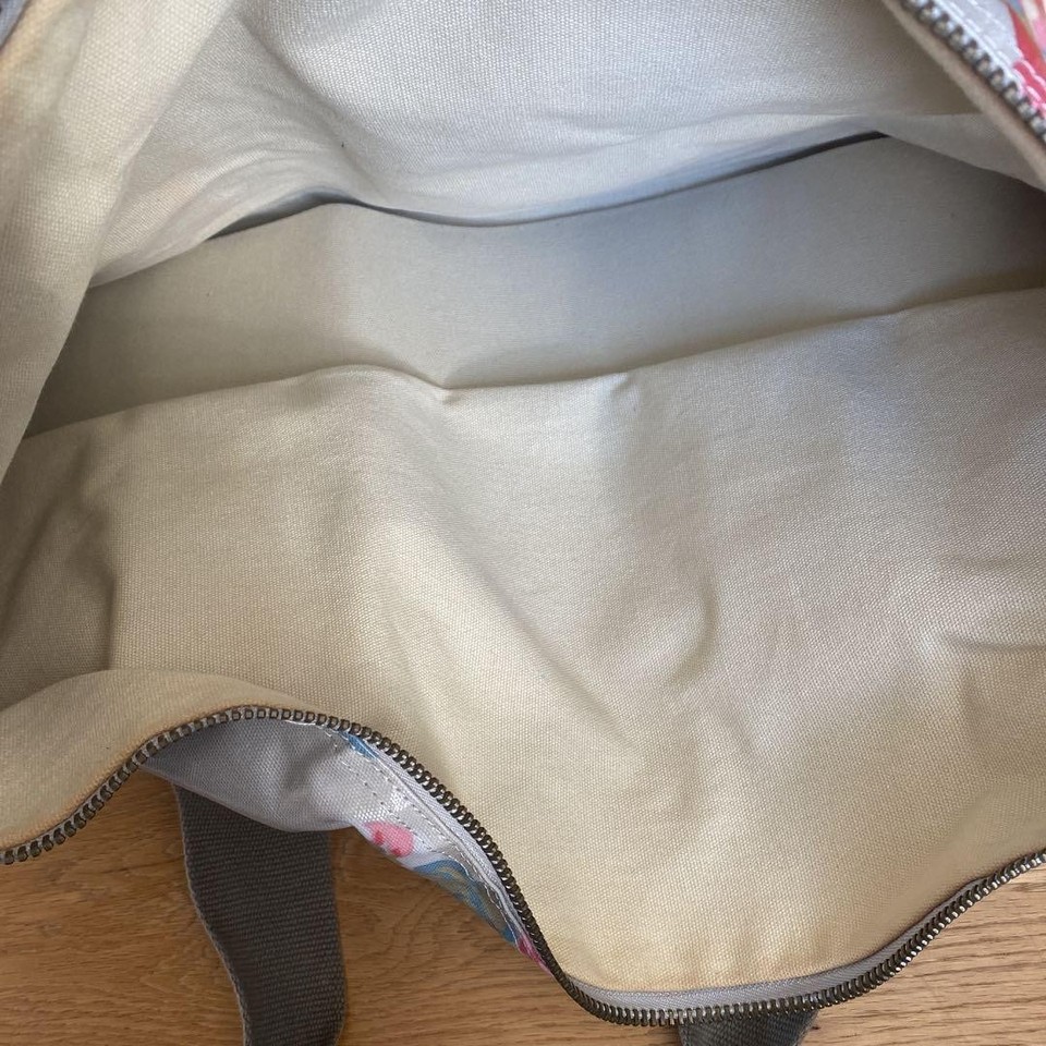 Cath Kidston Flower Print Nylon Tote Bag Large Capacity Gray Stylish ...