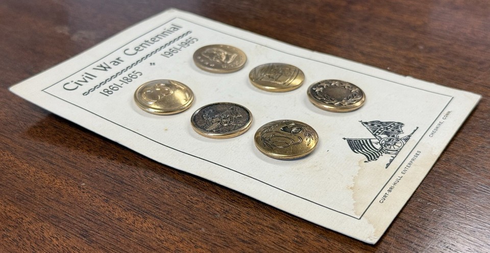 Civil War Centennial Reproduction Military Coat Buttons with Original ...