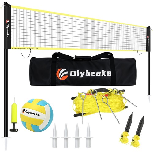 Regulation Size Portable Outdoor Volleyball Net Set System for Backyard ...