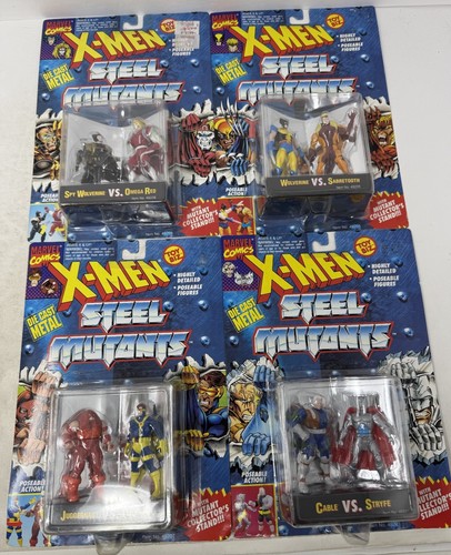 Vintage 1994 Toy Biz Marvel X-Men Steel Mutants Die-Cast Figures Lot of ...