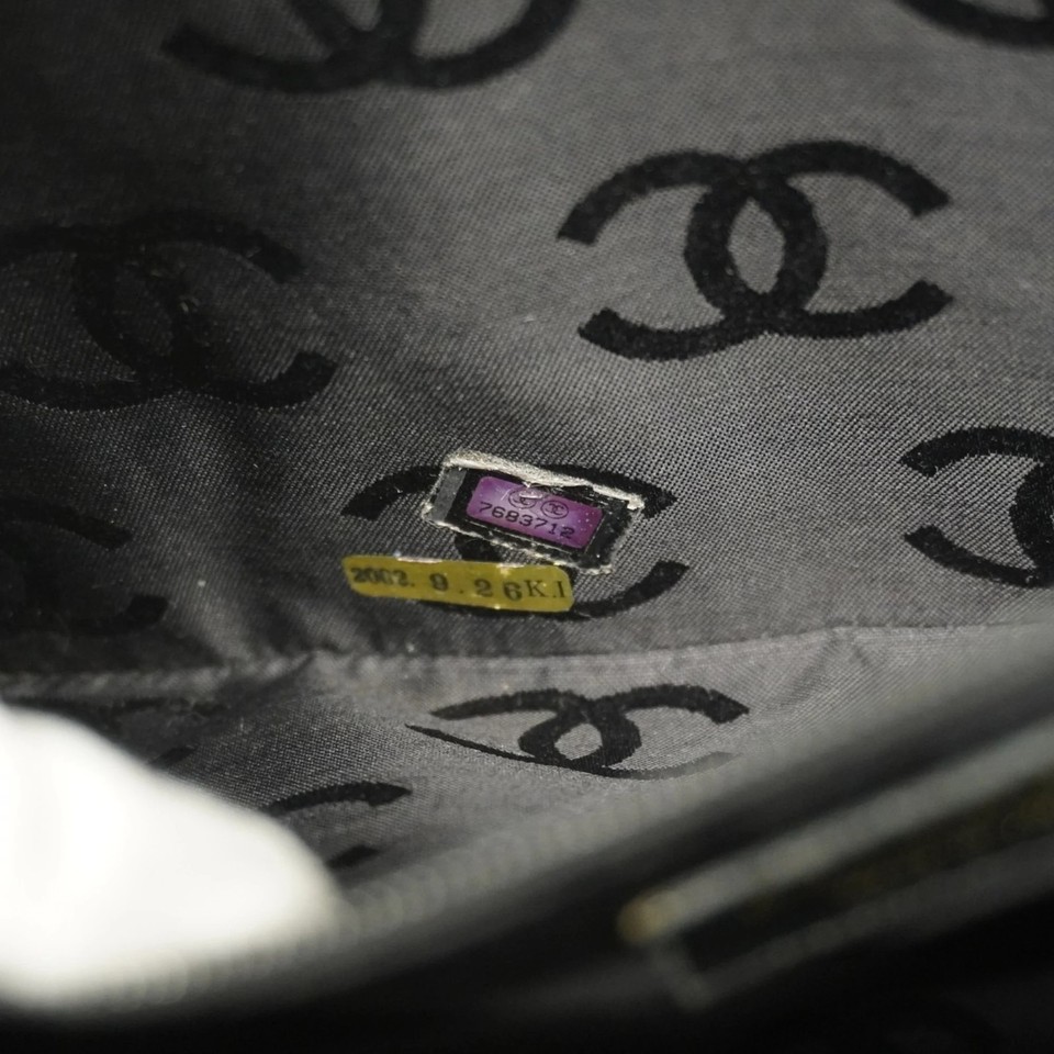 Chanel Tote Bag Wild Stitch Lambskin Black Women's | eBay UK