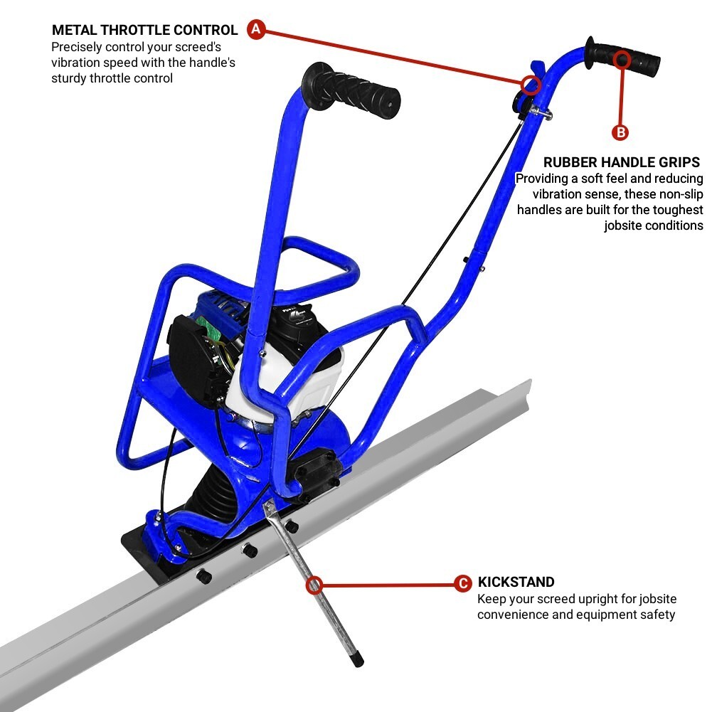 Concrete Wet Screed Magic Screed Power Unit 7ft Blade 950W 4 Cycle Gas ...
