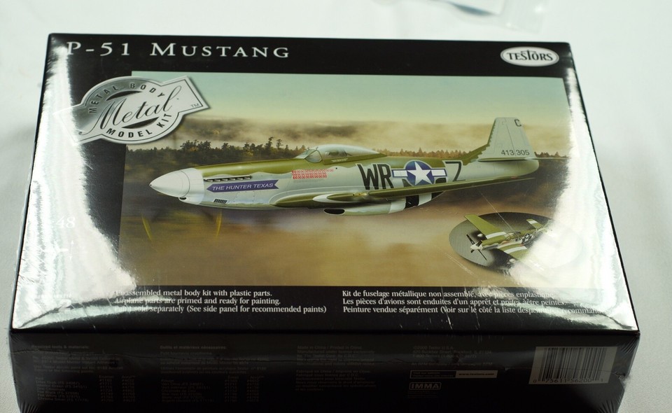 Testors Metal P51 Mustang Airplane 1:48 Scale Diecast Metal Model Kit ...