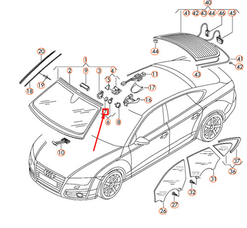 NEW OEM AUDI A7 SPORTBACK 4G8 RAIN SENSOR GEL FOIL 8U0955609 GENUINE NO ...