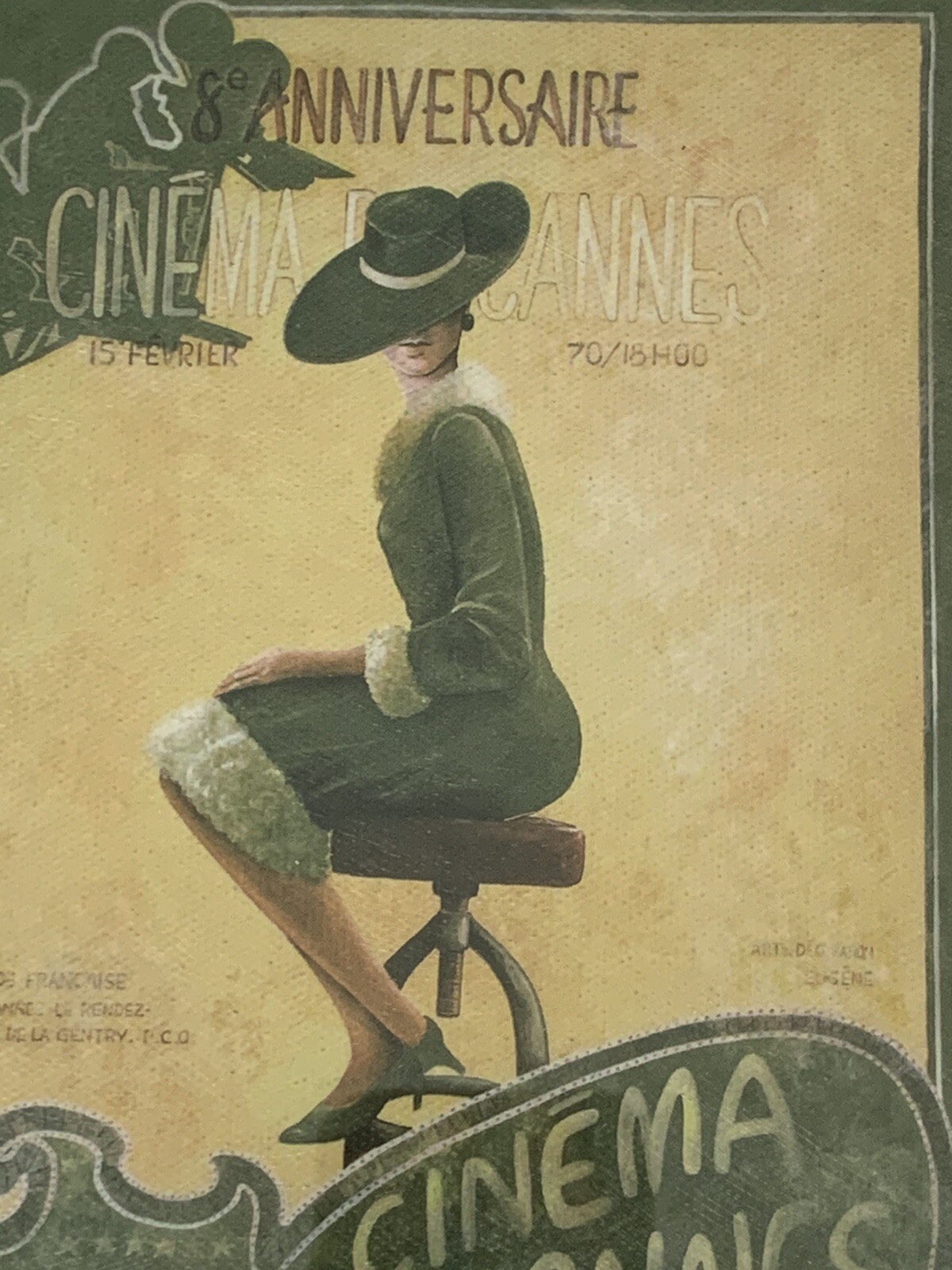 Antique L’ Opera de Paris Festival de Cinema Cannes French Classy Lady ...