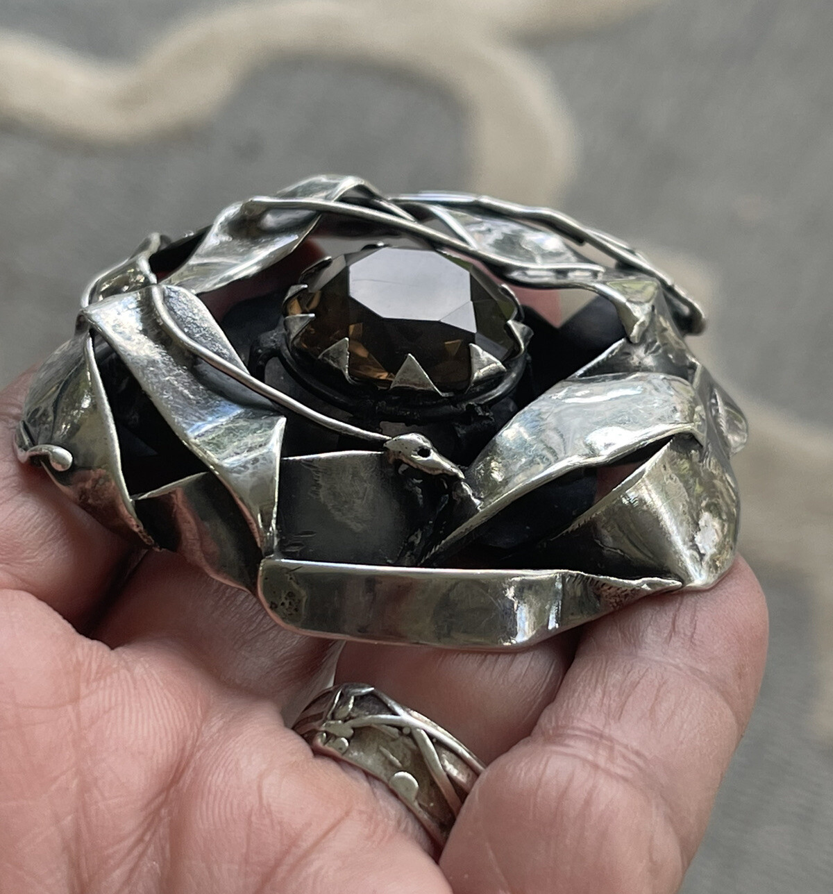 RARE Japanese MCM Artist FRANK TAIRA Sterling Brown T… - Gem