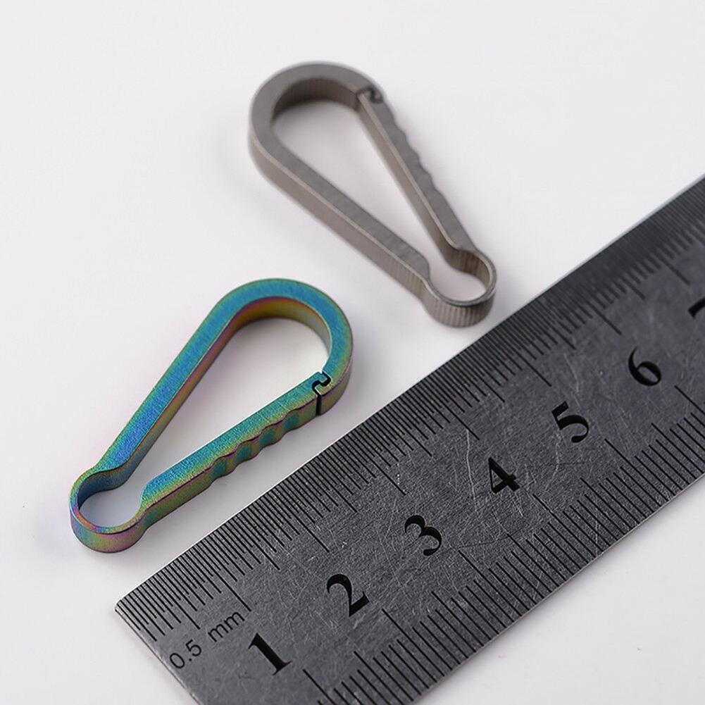 Titanium Alloy Camping Carabiner Keychain Hanging Snap Hook Buckle ιβ ...