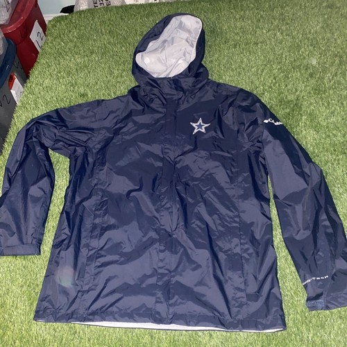 Dallas Cowboys Columbia Rain Jacket Mens Large Omni Tech Windbreaker | eBay