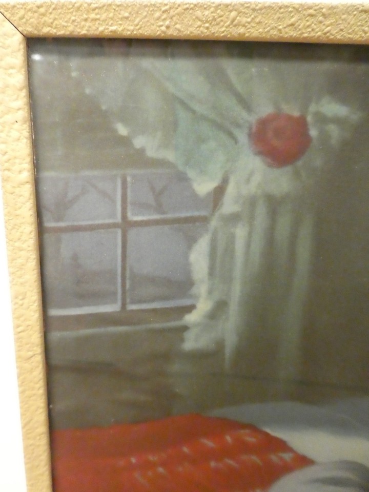 VINTAGE VAUGHAN ALDEN BASS FRAMED PRINT NUDE LADY IN THE MOONLIGHT ...