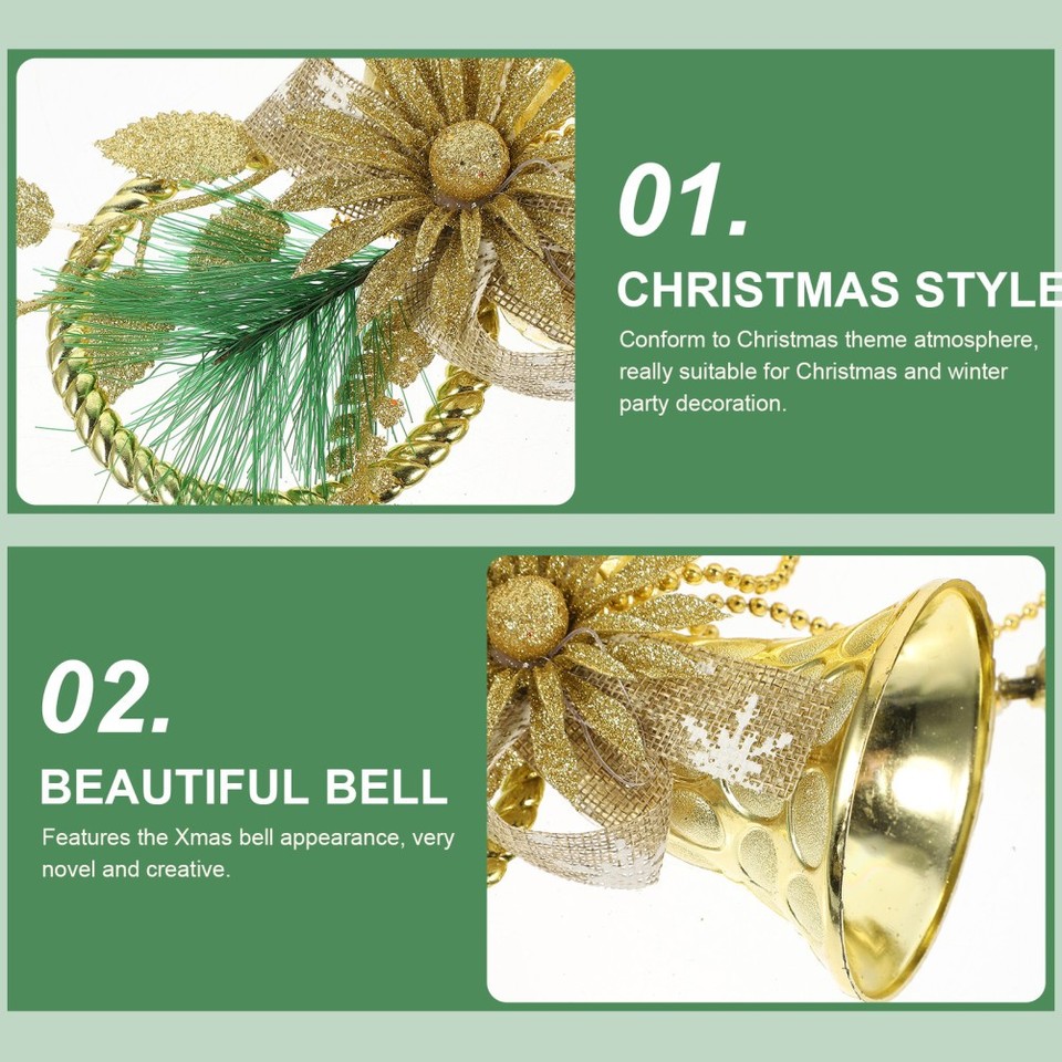 Festive Bell Ornament Xmas Tree DIY Bell Reusable Bell Pendant Creative ...