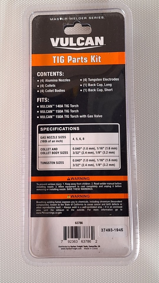 Vulcan TIG Parts Kit 63786 | eBay