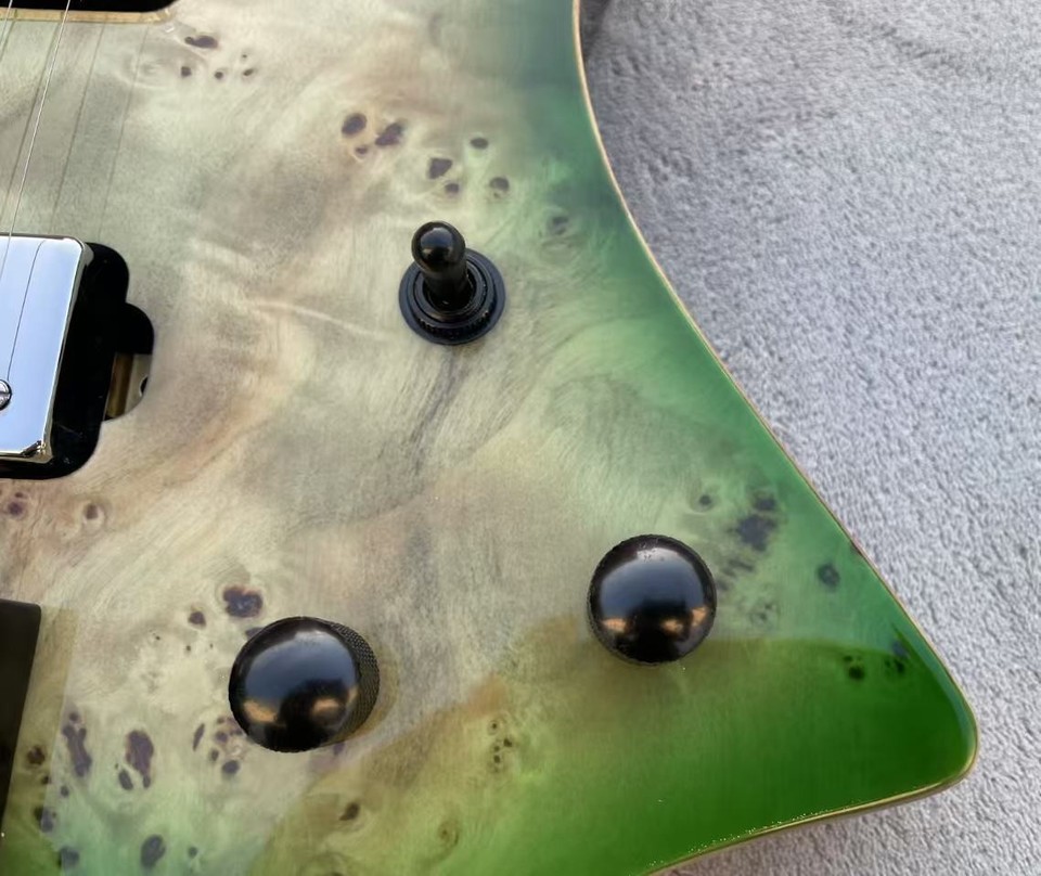 Headless Travel Electric Guitar 6 Strings Abalone Dots Inlays Glossy ...