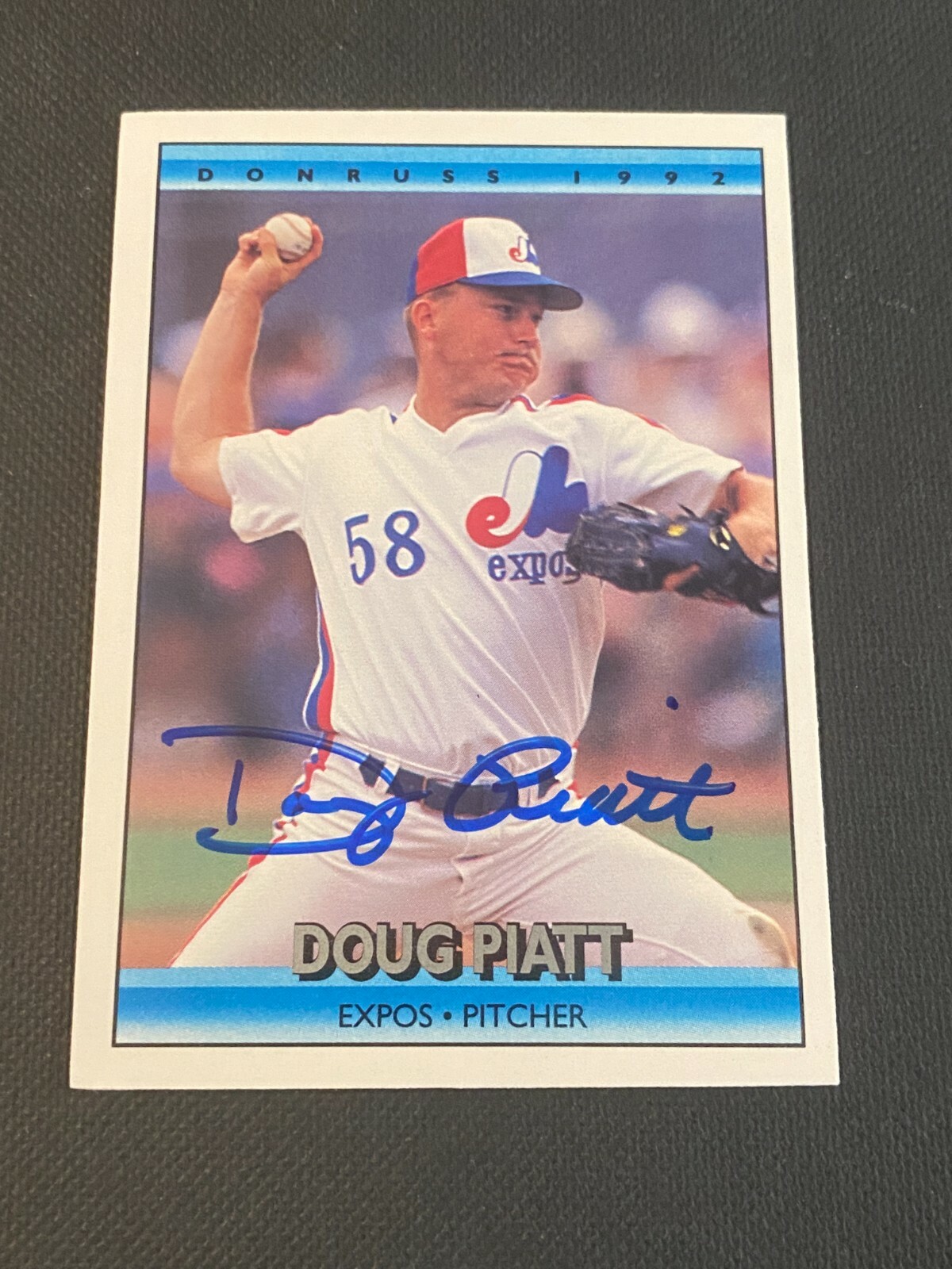 Doug Piatt Signed 1992 Donruss Card Auto Montreal Expos Autograph ...